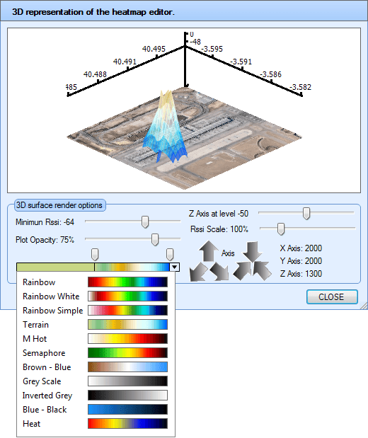 2D and 3D WLAN coverage map software and network isolines