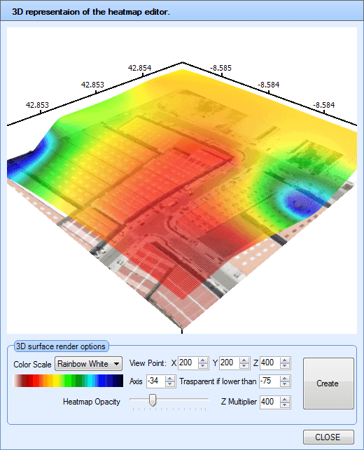 2D and 3D WLAN coverage map software and network isolines