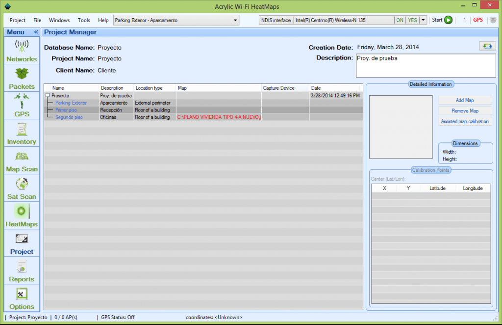 How to create a wireless network site survey project