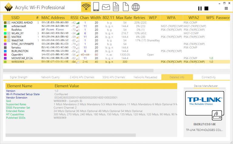 Acrylic WiFi Professional - The software for networking professionals