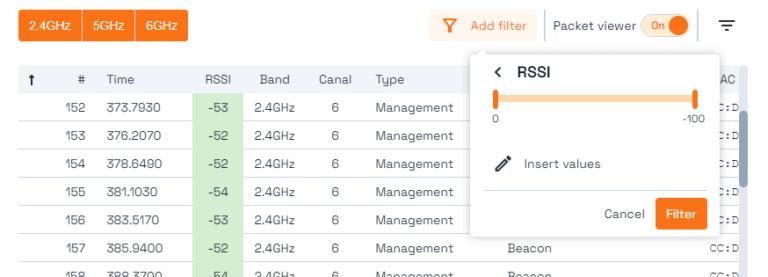 WiFi Network Traffic Viewer and Data Packet Analysis