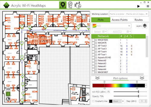 Wlan Heatmap Wi Fi Coverage Map With Acrylic Heatmaps