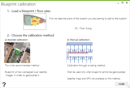 How to calibrate a blueprint image for a Wi-Fi site survey analysis